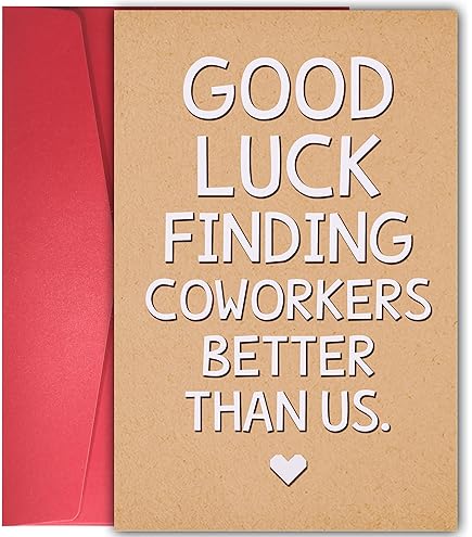Workplace Goodbye Card Biturat Funny Coworker Leaving Card - Farewell ...