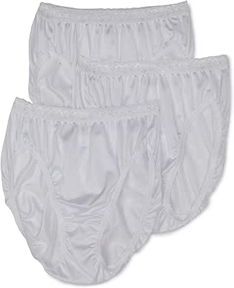 Bali Women's Classic Comfort Nylon Hi-Cut Panty - A274, White, 9 at ...