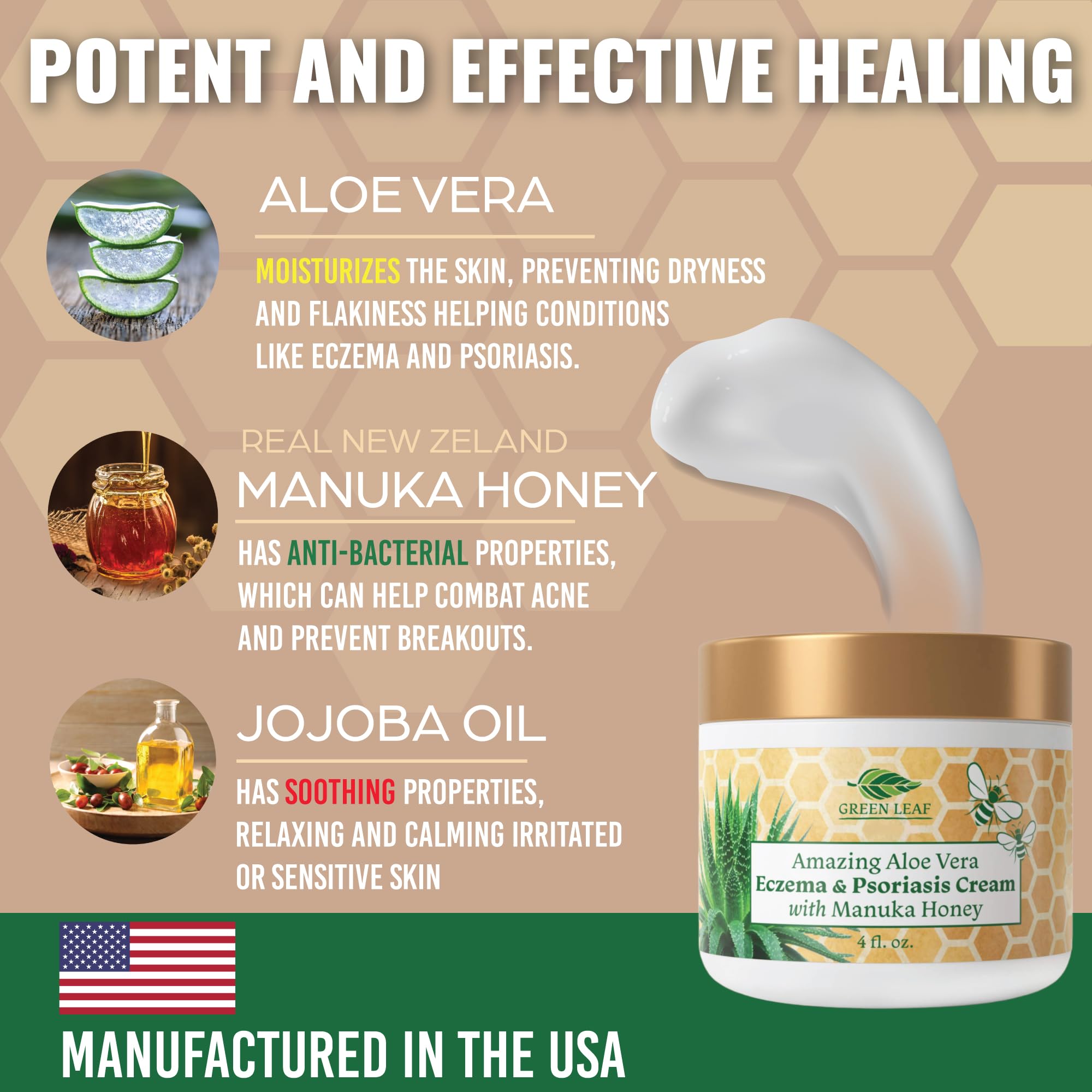 Mua Manuka Honey Eczema Cream (Fragrance Free) 16oz - Moisturizing ...