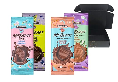 Feastables Mr Beast Chocolate Bar Bundle in a Custom Shadowlish Box ...