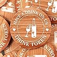 Amazon.com: Marsui 100 Pcs Drinks Tokens Wooden Tokens for Events ...