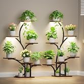 Amazon.com : Plant Stand Indoor with Grow Lights - Arched Plant Shelf ...
