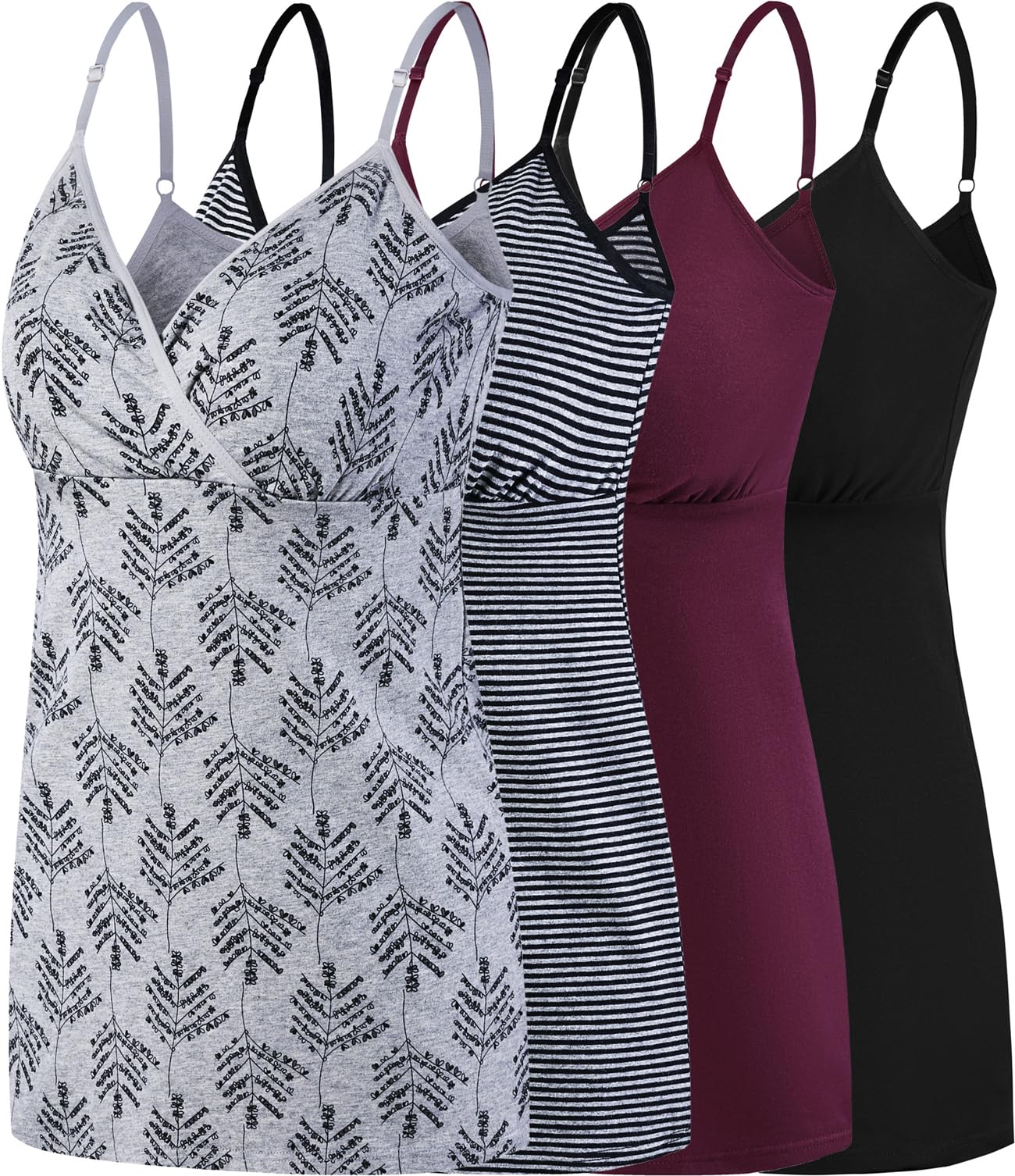 Nursing Tops Tank Shirt Cami Sleep Bra for Maternity and Breastfeeding ...