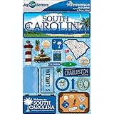 Amazon.com: Paper House Productions Travel South Carolina 2D Stickers ...