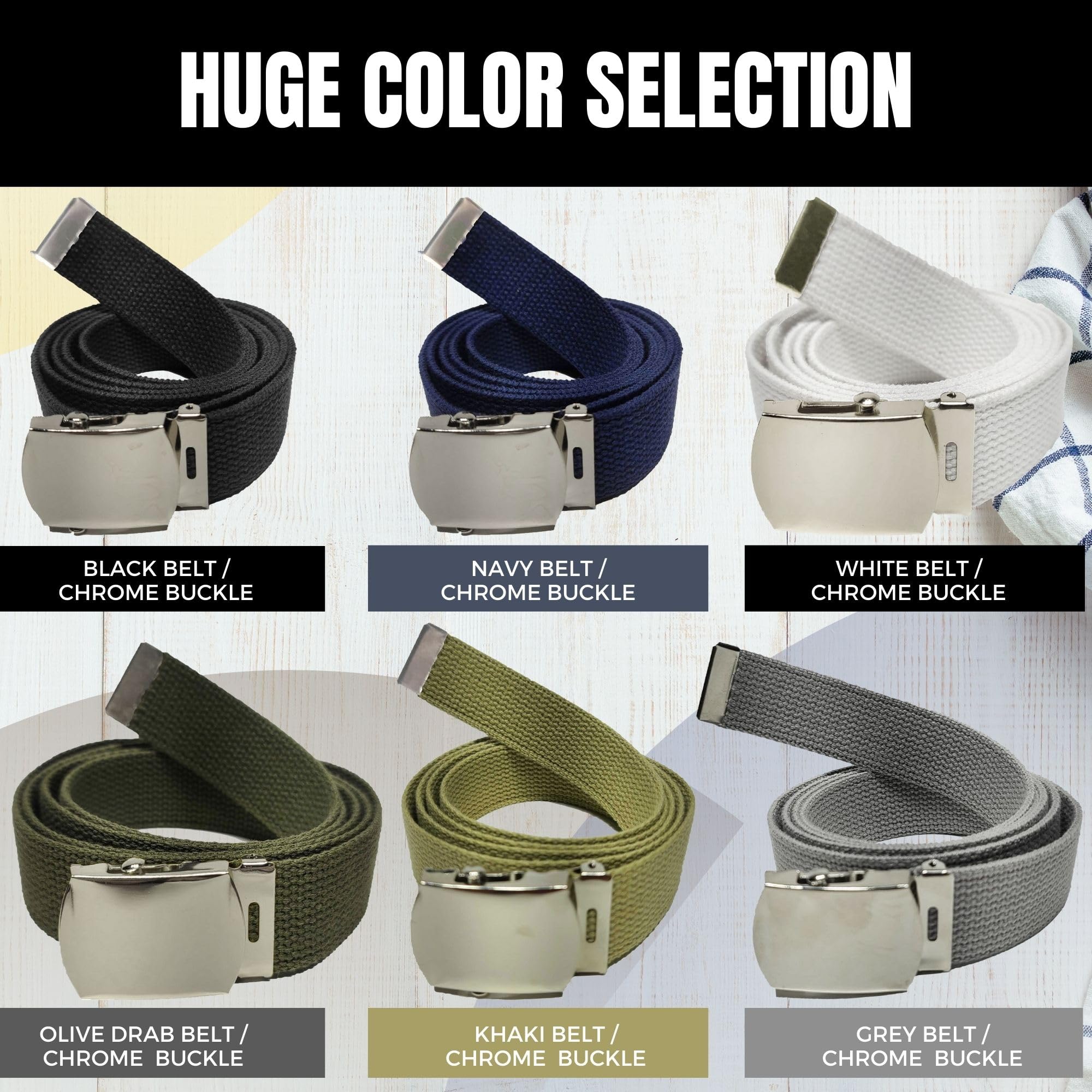Mua ARMYU Army Web Belt 100% Cotton Canvas Military Color Webbed Belts ...