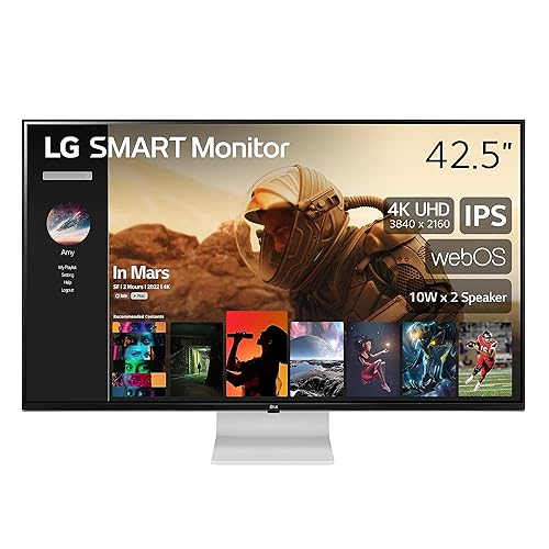 LG Smart Monitor (43SQ700S) -43-Inch 4K UHD(3840x2160) IPS Display ...