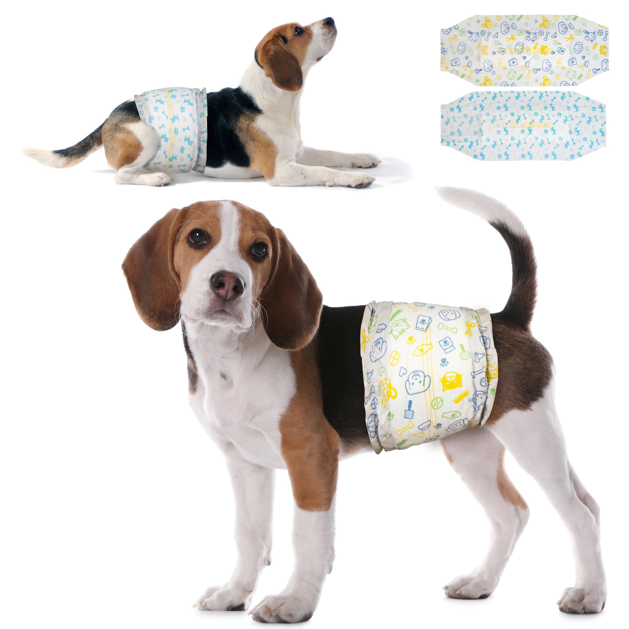 Dono Disposable Male Dog Diapers - 48 Pcs: Super Absorbent Disposable ...