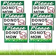 Amazon.com : Soaoo 6 Pcs Please Do Not Mow Sign with Metal H Stake 12 x ...