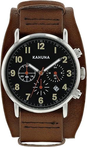 Kahuna Mens Analogue Classic Quartz Watch with PU Strap AKUC-0060G ...