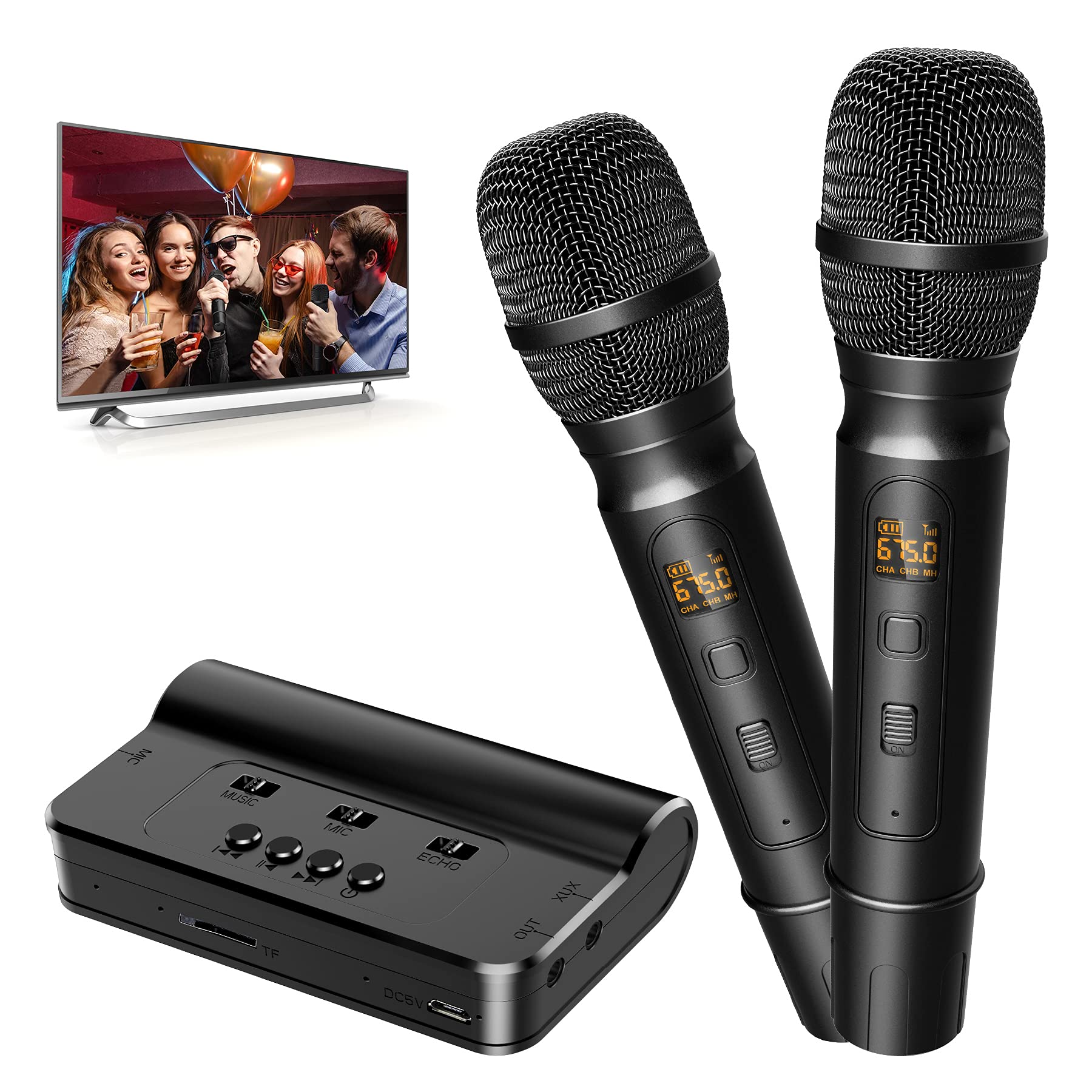 Mua Portable Wireless Microphone Karaoke Mixer System Set, Joyye Dual ...