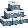 Amazon.com - Fab totes Storage Bins [6-Pack], Foldable Storage Baskets ...