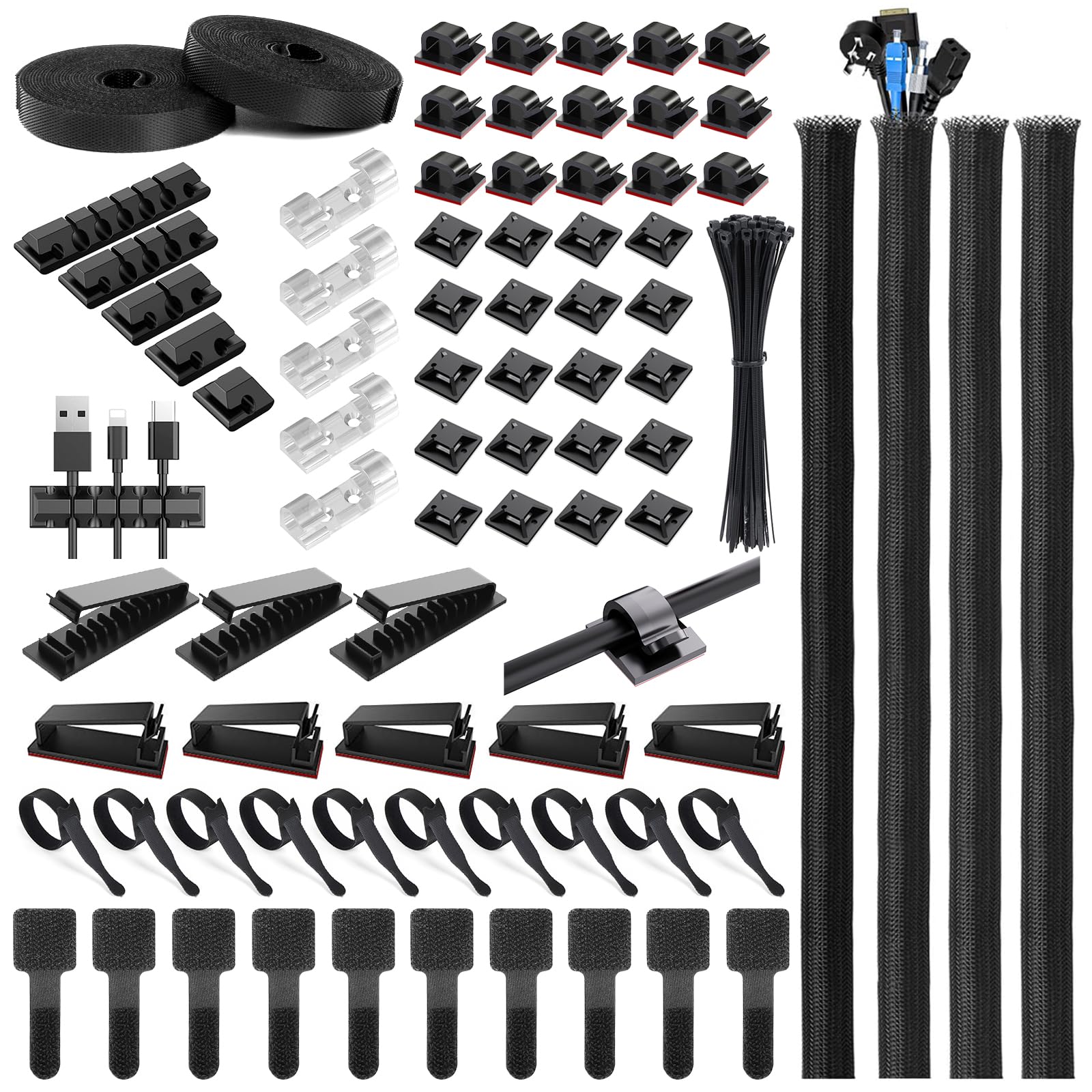 Mua Cable Management Kit, Multiple Wire Management, Cable Ties Adhesive ...