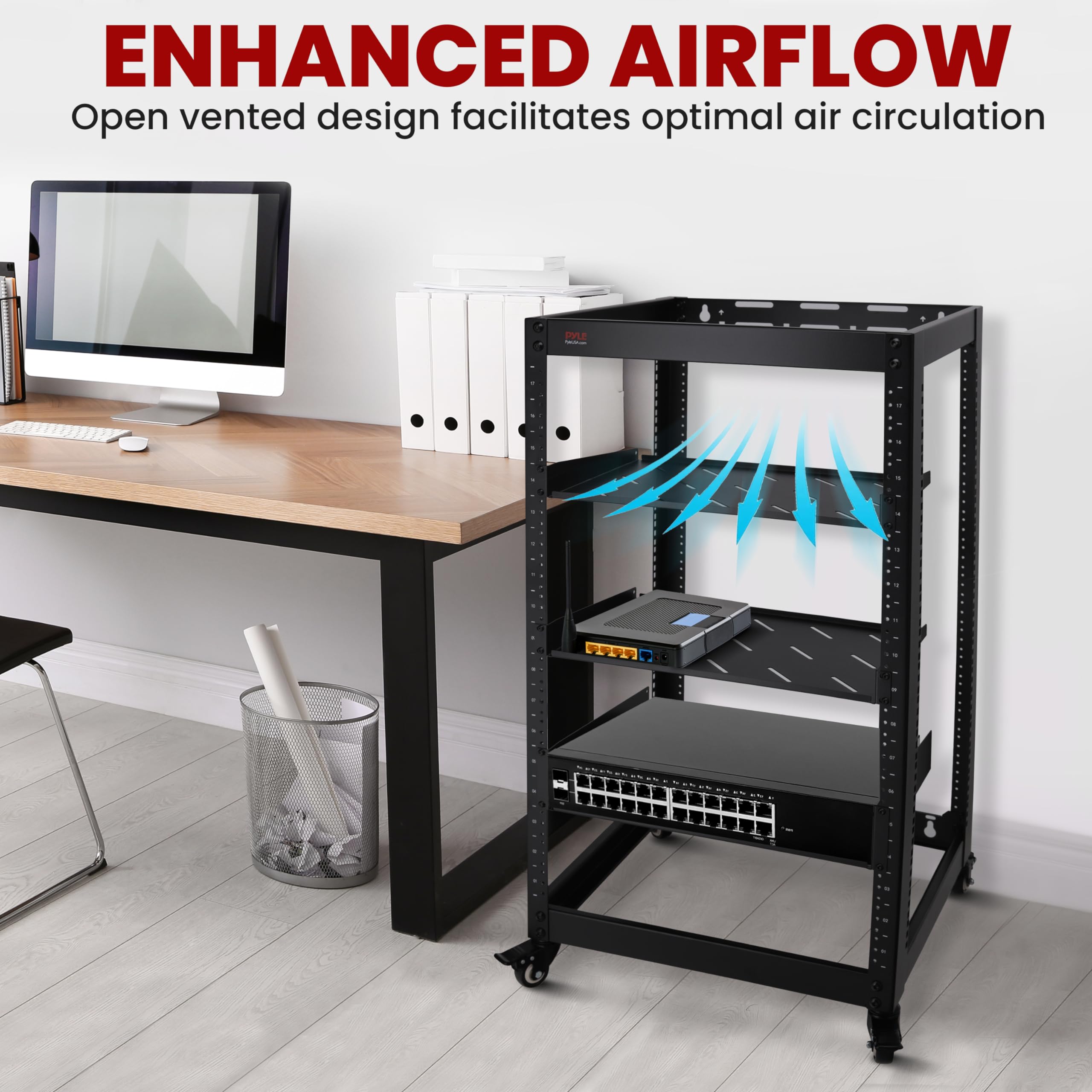 Mua 20U Server Rack Network Cabinet - Open Frame Rack, Wall Mountable Heavy Duty Designs for ...