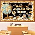Amazon.com: Reading Travel Bulletin Board Decorations Set, Adventure ...