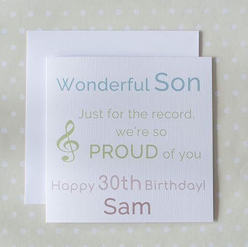Personalised Son Birthday Card For A Wonderful Son Music Theme Age Personalised Son Birthday Card For A Wonderful Son Music Theme Age