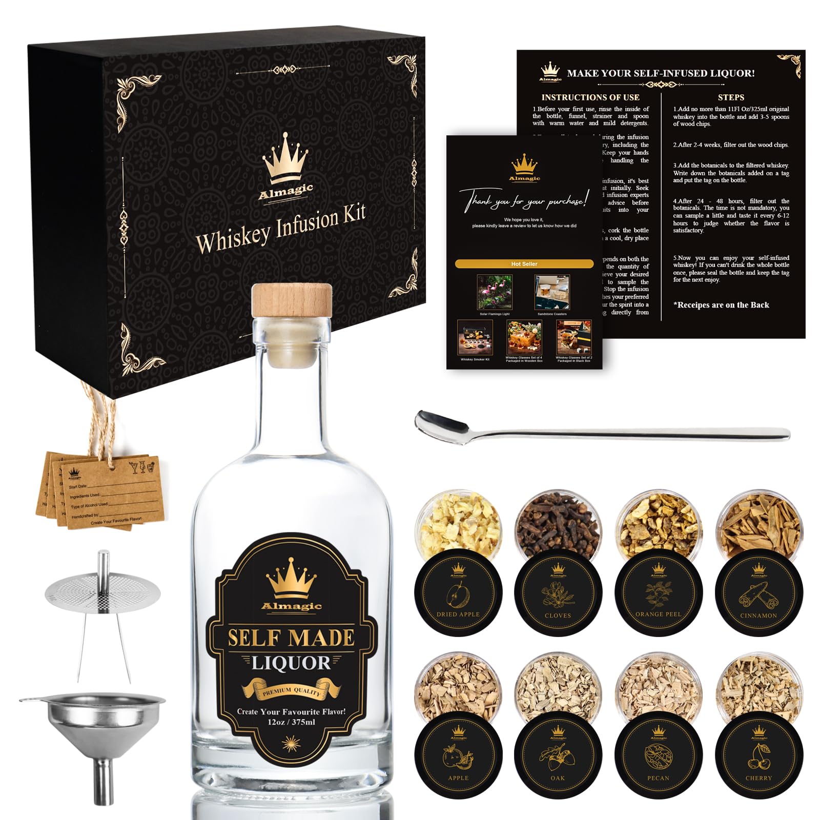 Whiskey Infusion Kit Gift for Men | DIY Whiskey Set to Create Own ...