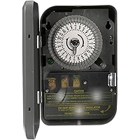 Woods 59101WD Indoor 24-Hour Heavy Duty Mechanical Time Switch, 120V ...