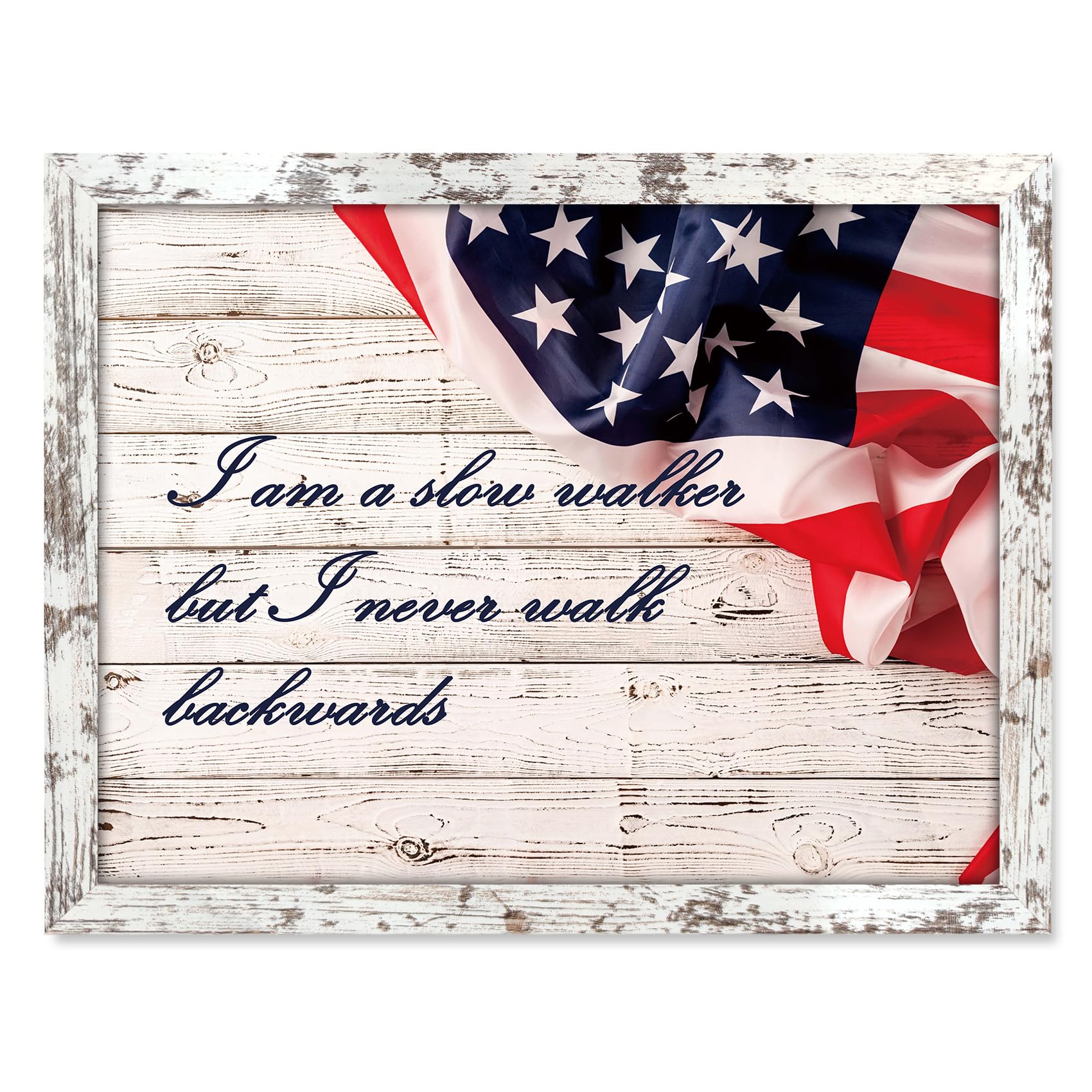 Rustic Wall Art American Flag Inspirational Words Embossing Plate ...