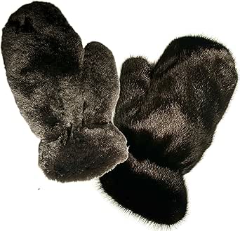 MinkgLove All Fur Massage Glove, Covered Inside and Outside, Unisex ...