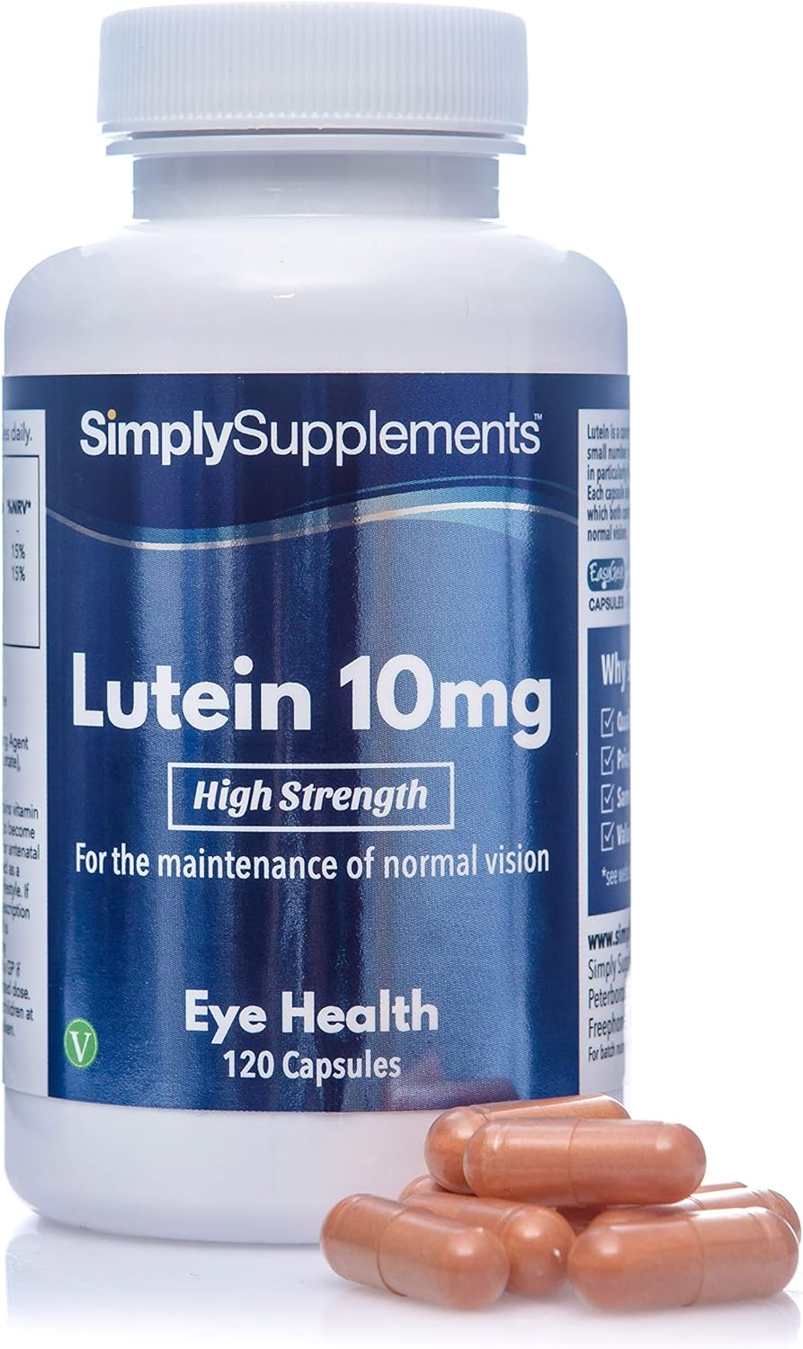 Lutein Capsules 10mg | Vegan & Vegetarian Friendly | 120 Capsules ...