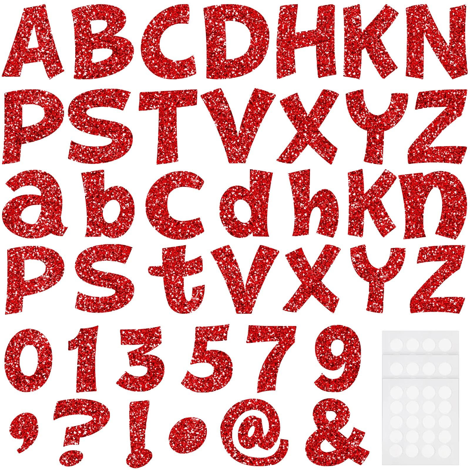 Colarr 216 Pcs Glitter Bulletin Board Letters for Classroom Numbers ...