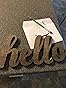 Amazon.com: Wood Hello Cutout Sign Made of Birch Plywood Stained Dark ...