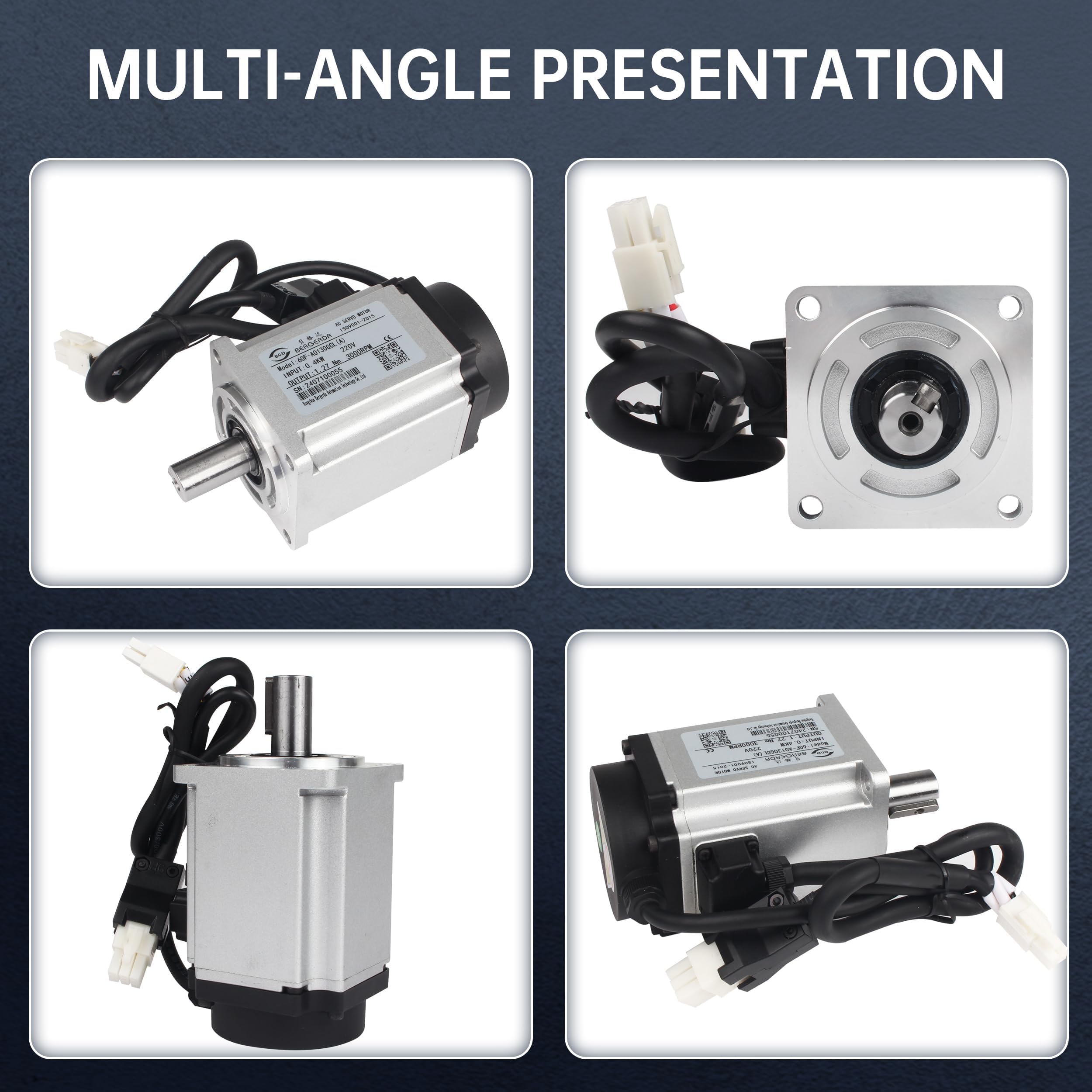 Mua CNCTOPBAOS 400W AC Servo Motor Kit, 6000rpm 3.81Nm 60mm Flange 14mm ...