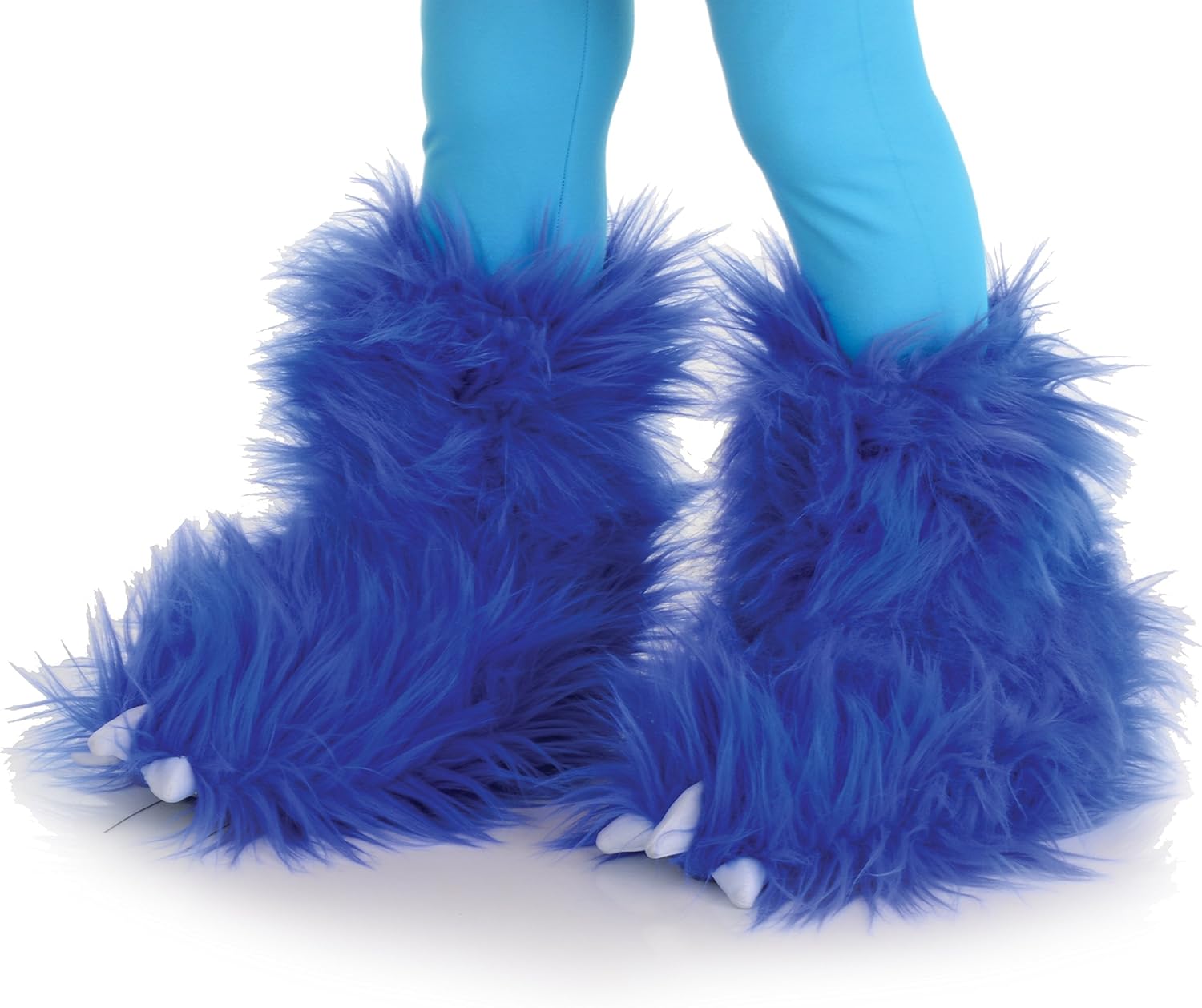 Monster Boots - Electric Blue Childrens Fluffy and Plush Boot Top ...