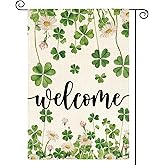 Amazon.com : AVOIN colorlife St Patricks Day Welcome Garden Flag 12x18 Inch Double Sided Outside ...