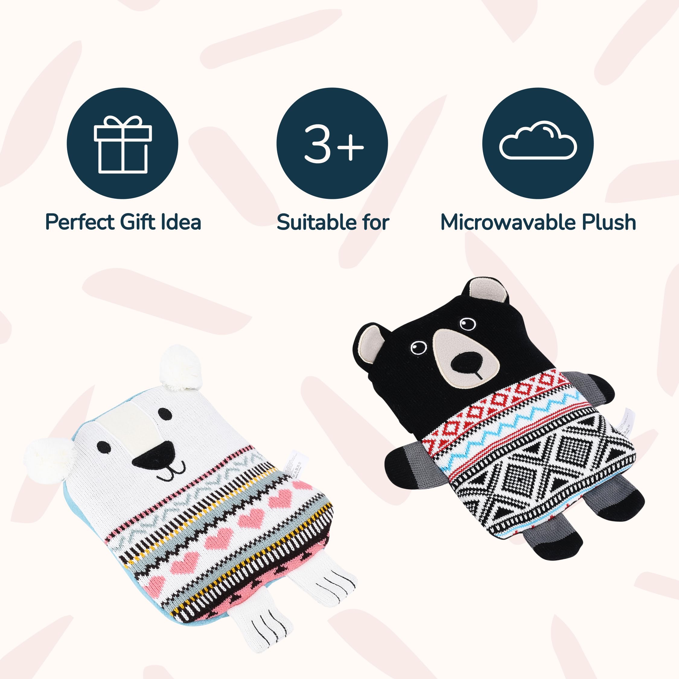 Mua Microwavable Teddy Bear - White and Black Bear - Knit Stuffed ...