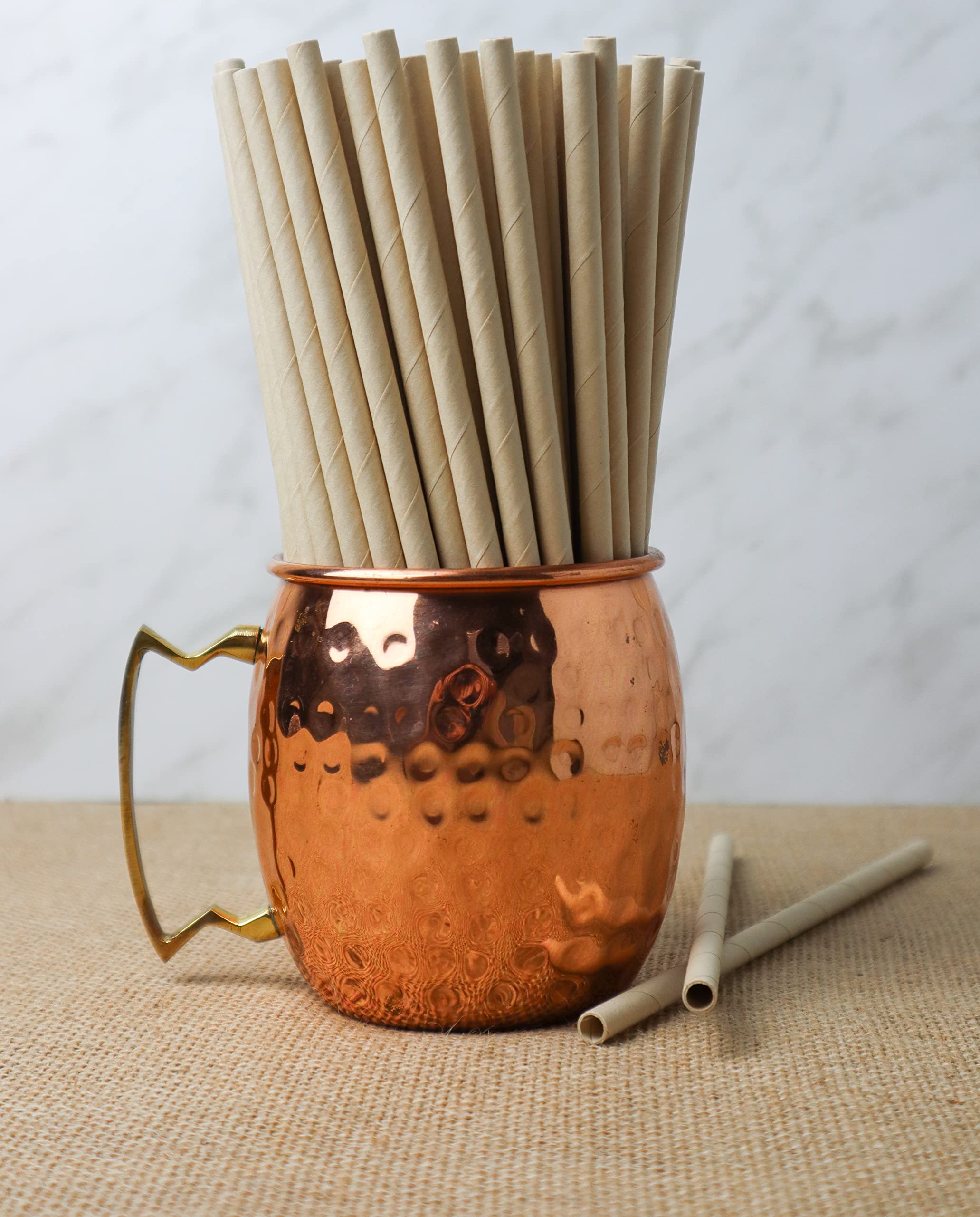 Mua Eco Straws Disposable – Biodegradable Bamboo Paper Straw – Natural ...