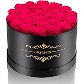 Amazon.com: NATROSES Forever Preserved Roses in a Box, 100% Real Roses ...