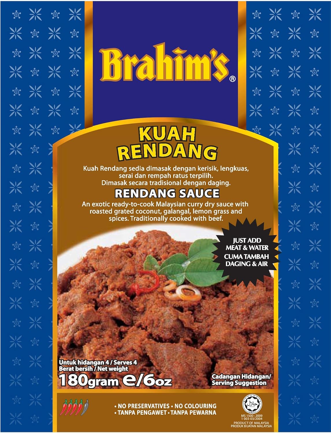NT# Brahim's Sauce - Rendang 180g -an Exotic Ready-to-Cook Malaysian ...