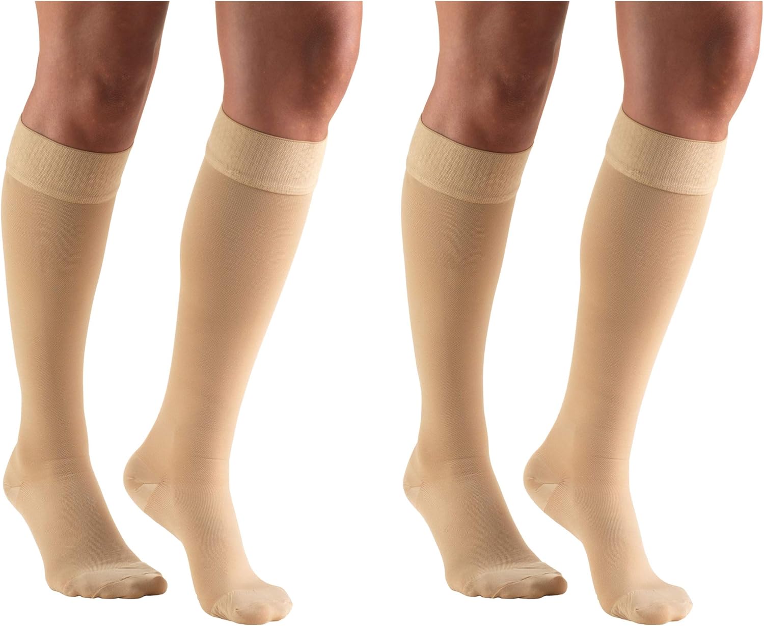 Amazon.com: Truform Compression 20-30 mmHg Knee High Dot Top Stocking ...
