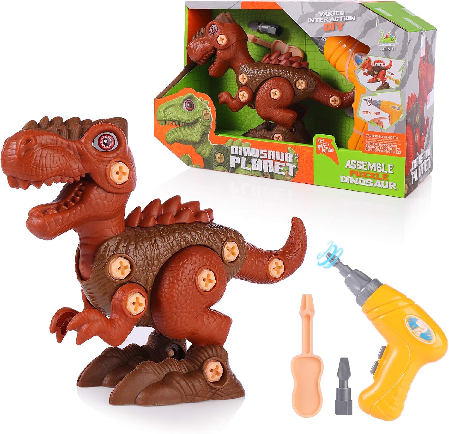 Dinosaur Toys With Electric Drill For Educating STEM Learning Kids Age Dinosaur Toys With Electric Drill For Educating STEM Learning Kids Age