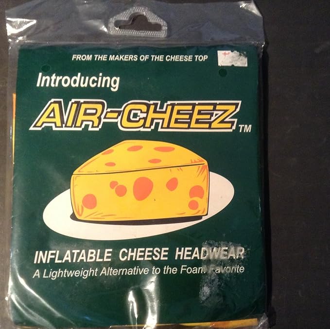 Amazon.com : Air-Cheez Inflatable Cheese Green Bay Cheesehead Hat- A ...