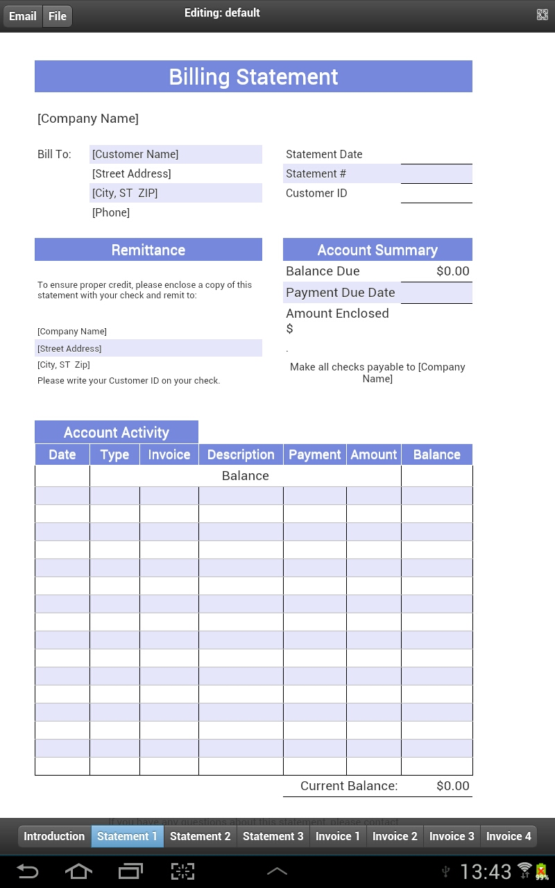 22 Rental Billing Statement Sample Excel Templates