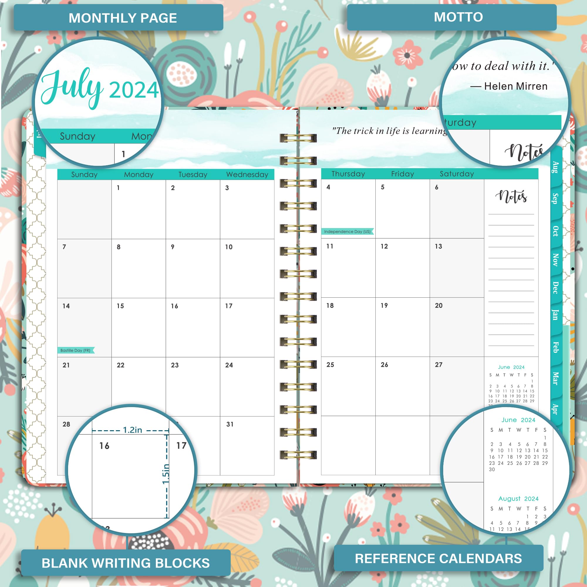 Mua 2024-2025 Planner - Academic Planner form July 2024 to June 2025, 6 ...