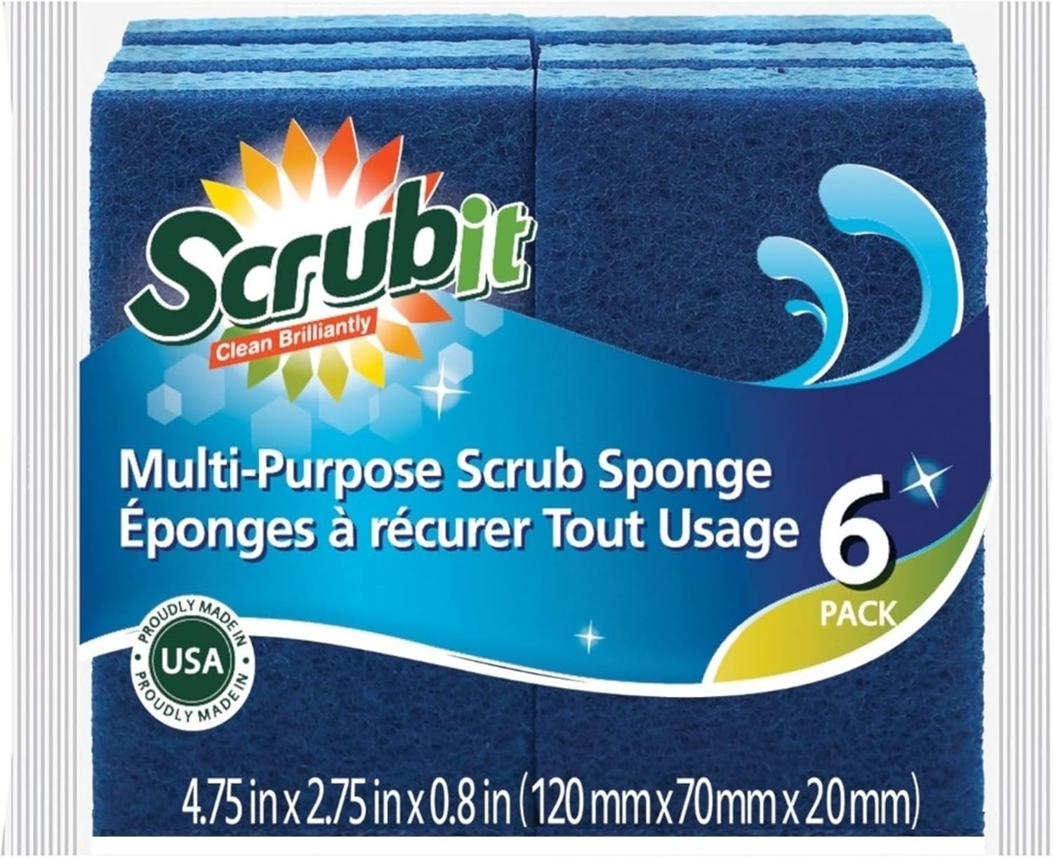 Amazon.com: Cleaning Scrub Sponge by SCRUBIT - Scrubbing Dish Sponges ...