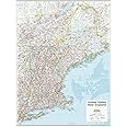 Amazon.com: National Geographic: New England Wall Map - 22 x 28 inches ...