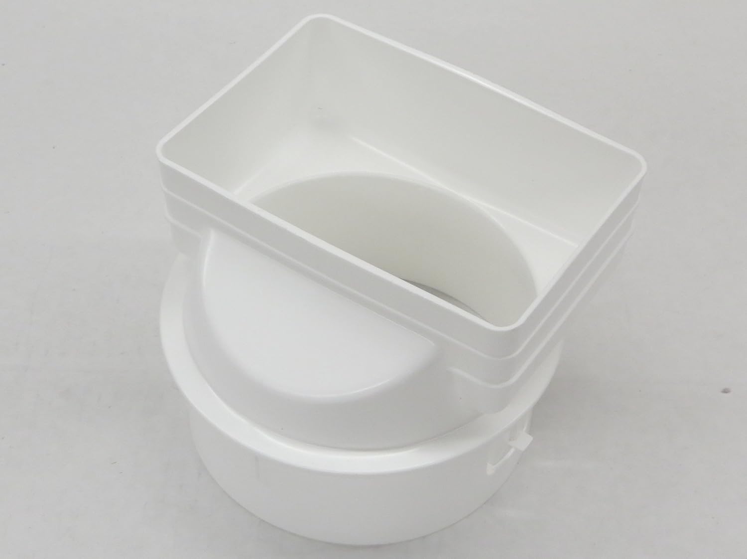 Tile Drain to Downspout Universal Plastic Adapter WHITE) (4X4X4 ...