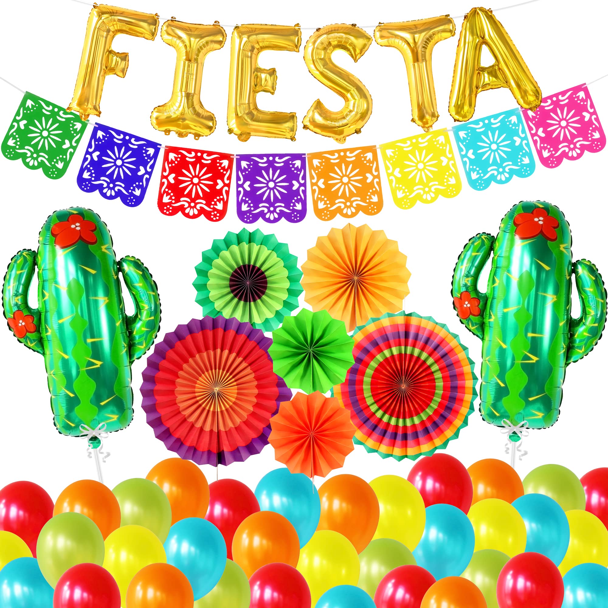 KatchOn, 50 Pcs Huge Fiesta Party Decorations - Papel Picado, Fiesta ...