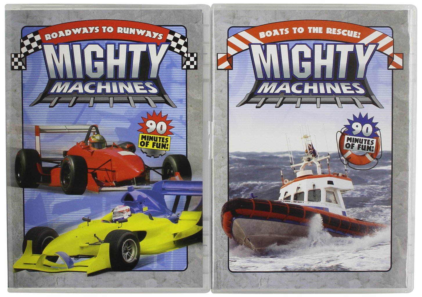 Amazon.com: Mighty Machines: Roadways to Runways/Boats to the Rescue ...
