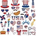 Amazon.com: SWYOUN 38PCS 4th of July American Photo Booth Props USA ...