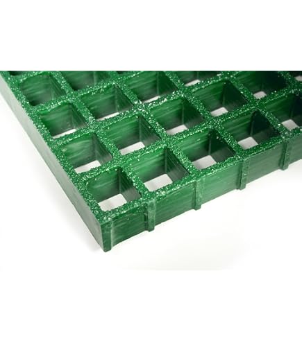 Frp Grating 1.5 Inch Molded Grating - 3x10 Foot Square Mesh Panel In ...