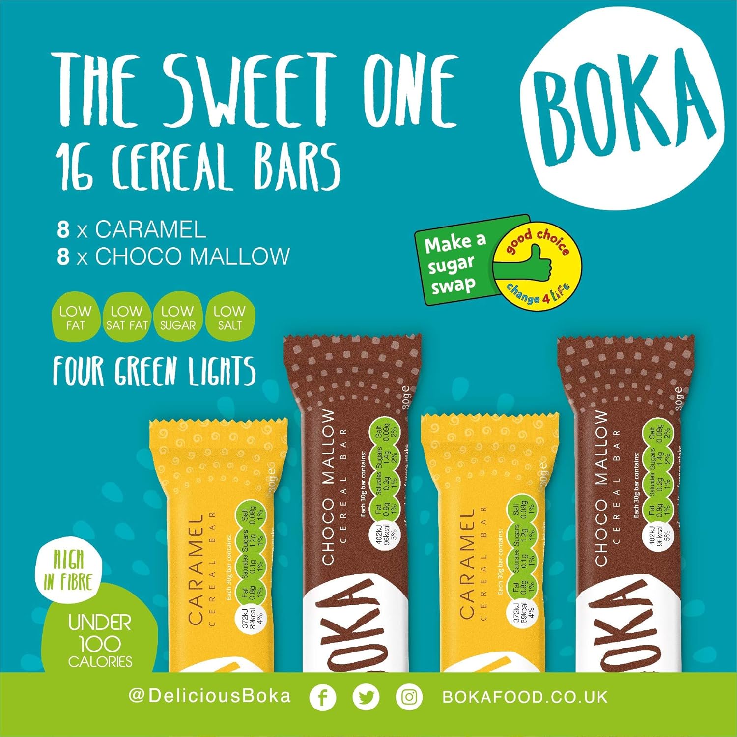 Boka Food - The Sweet One Mixed Flavour Pack of Cereal Bars | Pack of ...