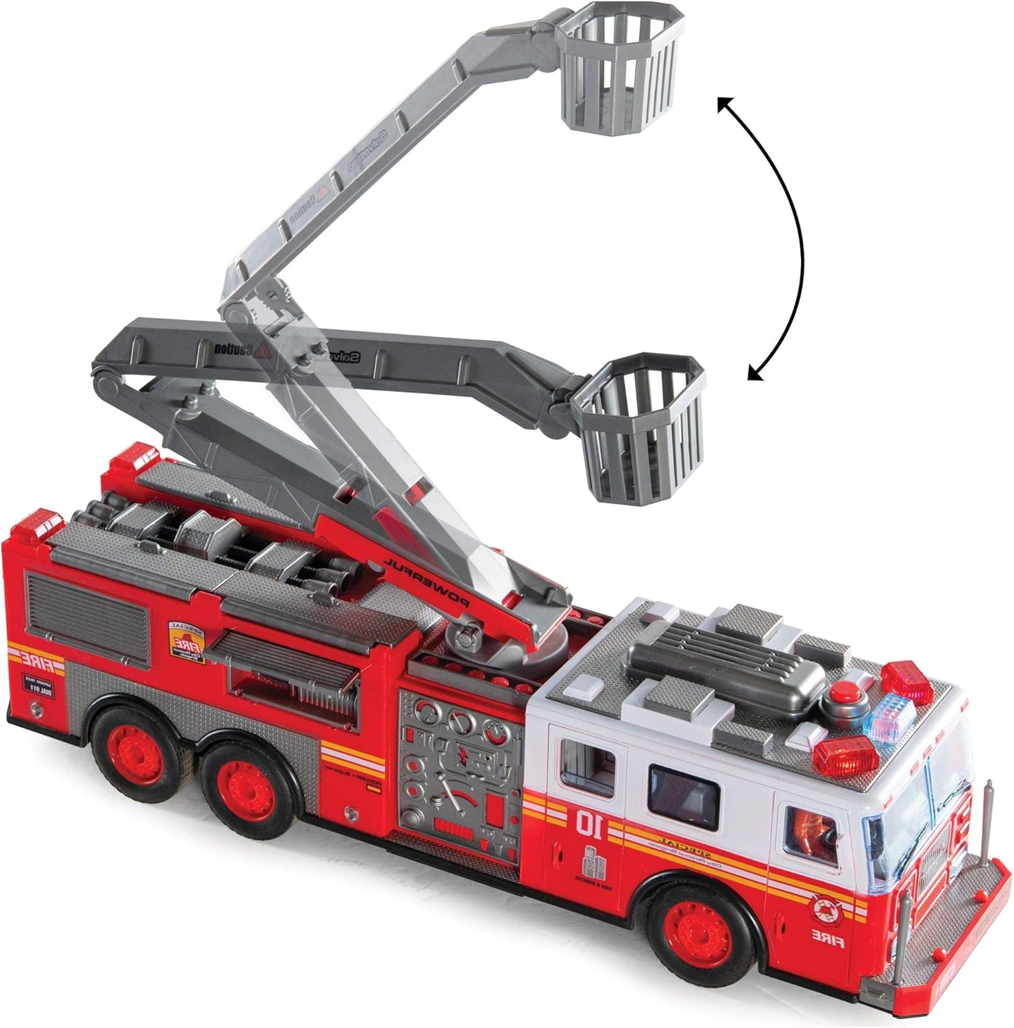 Prextex RC Fire Engine Truck Remote Control 14-Inch Rescue Fire Truck ...