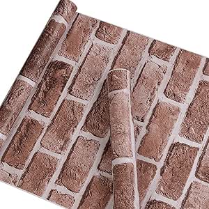 Self Adhesive Faux Brick Contact Paper Vinyl Peel and Stick Wallpaper ...
