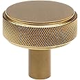GlideRite 1-1/2 Inch Solid Round Knurled Cabinet Knob, Pack of 5, Satin ...