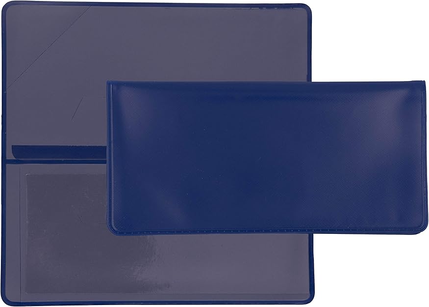 Amazon.com: Blue Vinyl Side Tear Checkbook Cover, Side Tear Personal ...
